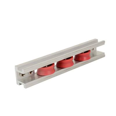 China Nylon Cabinet Door Rollers Sliding V Groove Three Pulley Automatic Gate Rollers for sale