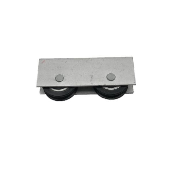 Quality Anodised Aluminium Door Wheel Track Rollers Nylon U Shape Double Pulley for sale