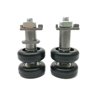 China Nylon Round Shape Double Pulley Wheel Aluminium Bracket Sliding Glass Balcony Wheel for sale