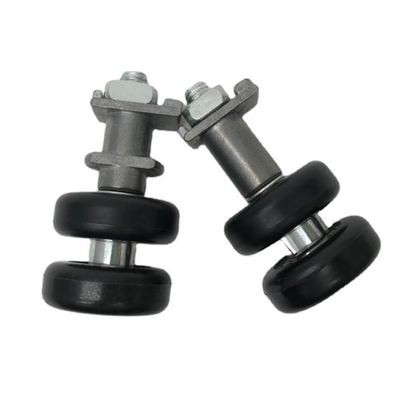 Quality Nylon Round Shape Double Pulley Wheel Aluminium Bracket Sliding Glass Balcony for sale