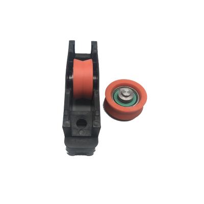 China Adjustable PVC Pocket Sliding Plastic Door Roller Fittings Assembly for sale