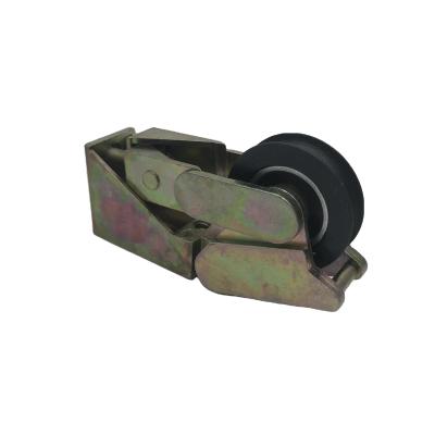 중국 아연 도금 Zamak 미닫이 창문 롤러 단일 U자형 홈 나일론 볼 베어링 휠 판매용