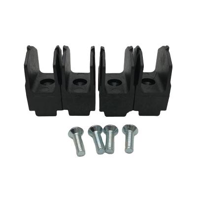 China OEM Black Plastic Sliding Barn Door Hardware Kit Mosquito Proof For Bathroom for sale