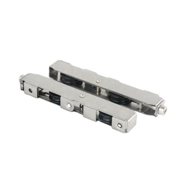 Quality Bottom 201 Stainless Steel Door Rollers Double Nylon U Groove Saltwater for sale