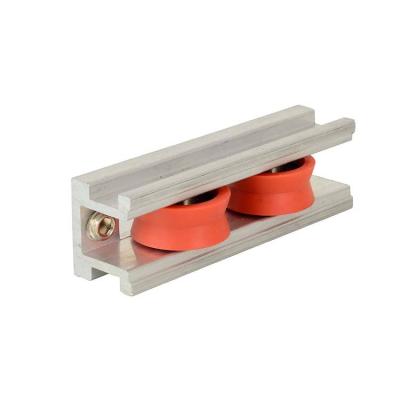 China Hot-selling Heavy Duty 25*20mm Aluminum Housing Nylon Wheel For Aluminum Sliding Window Double Roller for sale