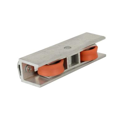 China Adjustable Rail Guided Aluminium Sliding Door Rollers Replacement For Closet Wardrobe for sale