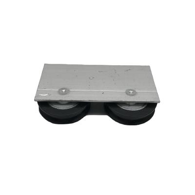 China South America Hot sales Aluminium Door And Window Fitting Double Nylon U Shape Pulley Wheel Aluminium Sliding Door And Window Rollers for sale