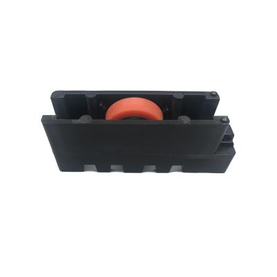 China Adjustable PVC Pocket Sliding Plastic Door Roller Fittings Assembly for sale