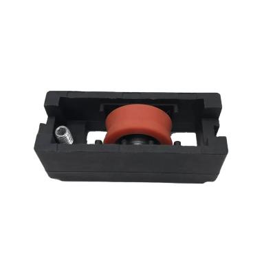 China Screw Fixing Black Plastic Housing Door Sliding Roller Nylon Pulley Wheel for sale