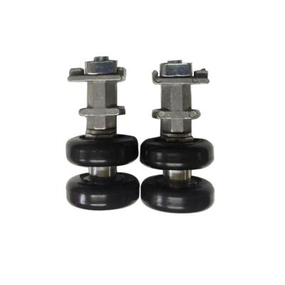 China Nylon Round Shape Double Pulley Wheel Aluminium Bracket Sliding Glass Balcony Wheel for sale