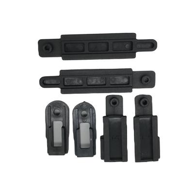 China OEM Black Plastic Sliding Barn Door Hardware Kit Mosquito Proof For Bathroom for sale