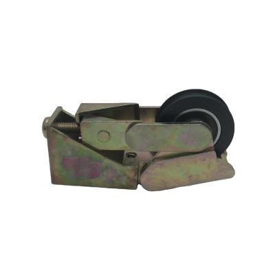 China Modern Design Heavy Duty Ball Bearing Single U Groove Nylon Pulley Wheel Yellow Zinc Alloy Bracket Sliding Window Rollers for sale