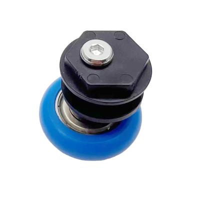 China Shower Glass Door Hanging Roller Wheel High Carbon Steel Bearing Nylon Round Shape Pulley Wheel Stainless Steel Door Rollers for sale