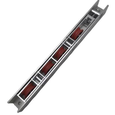 China Heavy Duty Door Hardware Aluminium 4 Wheels Roller Nylon Pulley Aluminium Sliding Door Rollers for sale