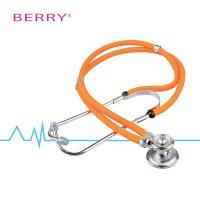 China Silver Single Membrane Chestpiece Digital Stethoscope 47mm Diaphragm Dual Tube for sale