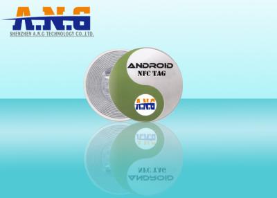 China Im Freien fertigen Sie 2 NFC-Aufkleber-Umbauten NTAG213 auf Metall 35*35mm besonders an zu verkaufen