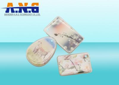 China Etiqueta revestida material da geleia da cola Epoxy de cristal durável do RFID para a gestão, segura à venda