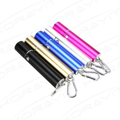 China banco portátil del poder del metal 2600mAh con la linterna, cargador externo del teléfono con el llavero en venta