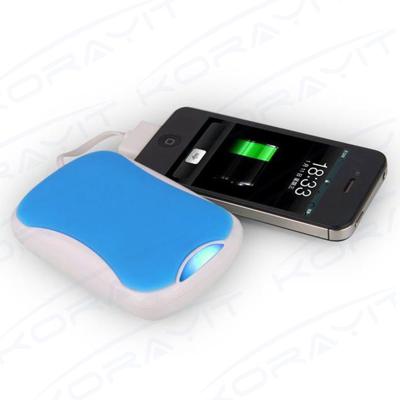 China banco portátil plástico del poder 5000mAh, líneas de carga incorporadas cargador del teléfono de la batería del polímero en venta