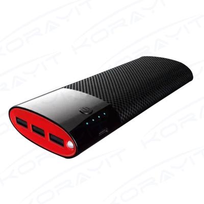 China Tianzhu Cinco Plástico Batería Portable Power Banco 15000mAh, tres USB Batería Externa en venta