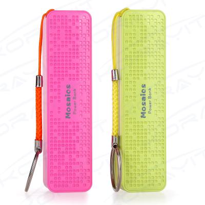 China Mosaicos Perfume Individual plástico portable de la energía 2600mAh Banco, Anillo paquete de batería externa en venta