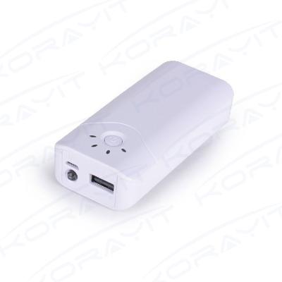 China Girasol de plástico portátil potencia banco 5200mAh, linterna LED batería externa en venta