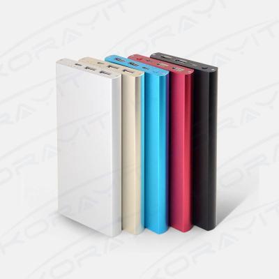 China Emergencia que carga el banco delgado del poder de la aleación de aluminio 12000mah, regalos externos de la batería en venta