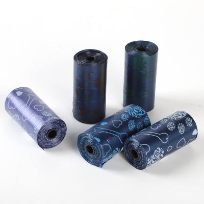 China Tie Handles Compostable Poop Bags Unscented For Picking Up Dog Waste for sale