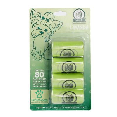 China 0.02-0.1mm Disposable Dog Poop Bags Biodegradable In Rolls Or Flat for sale