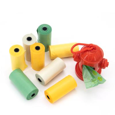 China Private Label Compostable Pet Waste Bags Trash Bags On A Roll 100% Leak Proof for sale