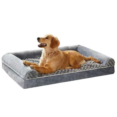 China Removable Cover Luxury Custom Dog Beds Memory Foam Cushion Superior Comfort Easy Maintenance for sale