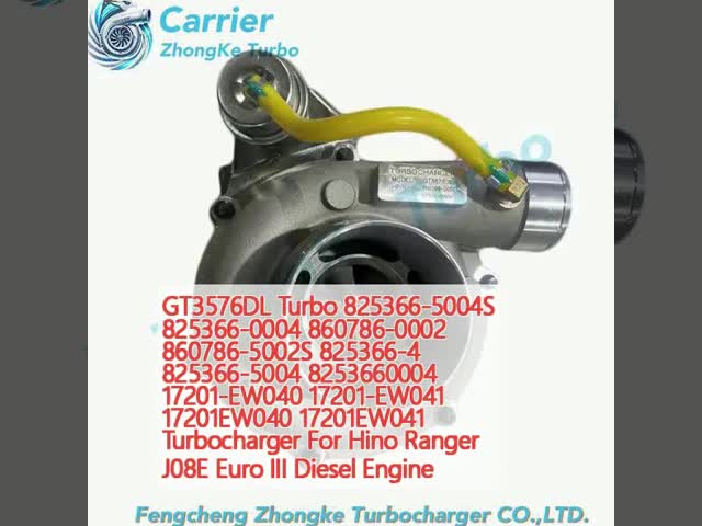 GT3576DL Turbo 825366-5004S 825366-0004 860786-0002 860786-5002S 825366-4 825366-5004 8253660004 17201-EW040 17201-EW041 17201EW040 17201EW041 Turbocharger For Hino Ranger J08E Euro III Diesel Engine