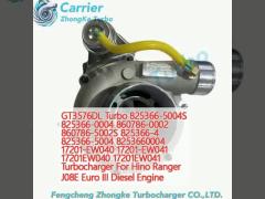 GT3576DL Turbo 825366-5004S 825366-0004 860786-0002 860786-5002S 825366-4 825366-5004 8253660004 17201-EW040 17201-EW041 17201EW040 17201EW041 Turbocharger For Hino Ranger J08E Euro III Diesel Engine