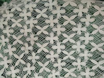 Cina il tessuto del pizzo del cotone della natura di larghezza di 1.3m per i vestiti adatta lo SGS in vendita