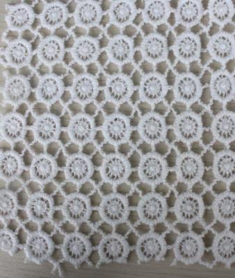 Cina Colore bianco del pizzo di Qmilch del modello solubile in acqua del cerchio nel cotone del latte in vendita