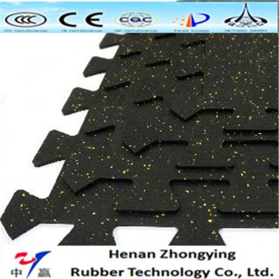 China SBR rubber granules 15mm heavy duty rubber flooring tiles flooring mat for sale