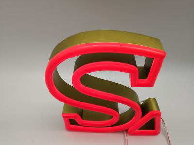 Cina La lettera di Manica al neon del Faux del LED firma materiale inossidabile/acrilico in vendita