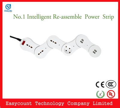 China EPS1 German flexiblel powerstrip bending 5 way power strip 360 degree plug socket power europe for sale