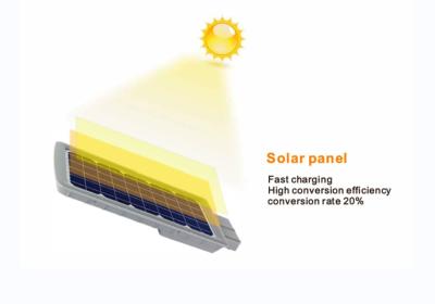 Cina iluminazioni pubbliche alimentate solari 100W tutto di 3000K 1300lm LED in un sensore di moto in vendita