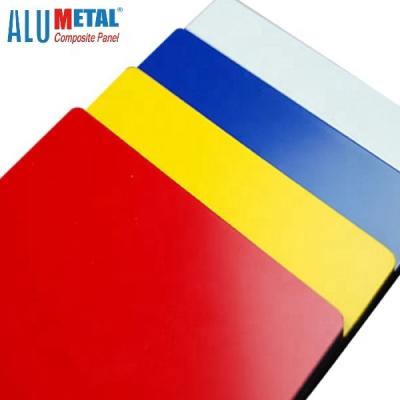 China 0.4MM 1250mm Brand Geschatte Aluminium Samengestelde Comité schilderde PE het Zwarte Blad AA3003 van ACS Te koop