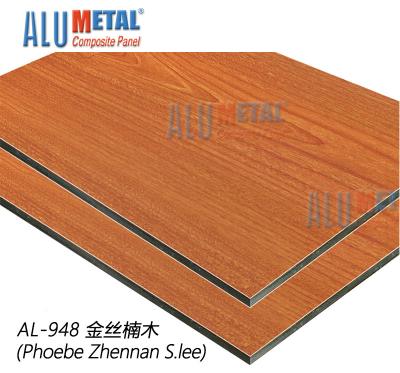 Cina AA5005 ACP valutato fuoco riveste il rivestimento composito di alluminio 1220mm decorativo 8MM di legno del pannello in vendita