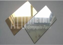 China Anodized 4mm 5086 Mirror Aluminum Composite Panel Gold 1570mm Sheet for sale