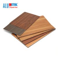 China 5mm AA3003 Wooden Aluminum Composite Panel 4x8 Sheets Mirror Surface for sale
