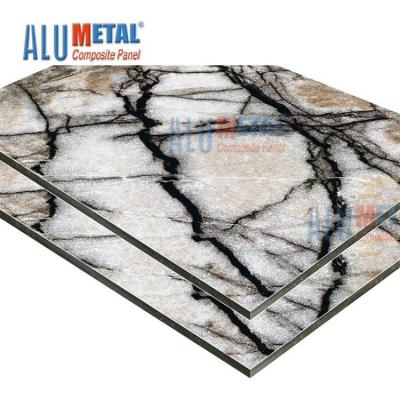 Cina strato composito di marmo decorativo 4mm dell'allumina ACP del pannello AA3003 di 0.08mm 1500mm in vendita