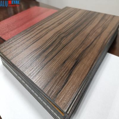 Cina grano di legno composito di alluminio di legno del pannello 3D di 3mm in vendita