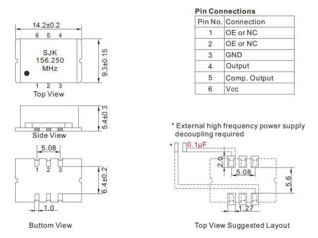 9V-SMD-1493-LVDS-VCXO-Dimensions
