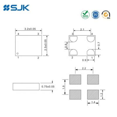 China Industrial Level 133.000MHz Crystal Oscillator SMD 3225 MEMS Programmable Oscillator for sale