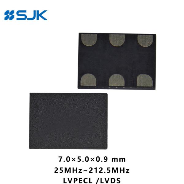 SMD 7050 Προγραμματιζόμενος MEMS LVPECL ταλαντωτής με 6Pads Υποστήριξη 1-220MHz 2.25-3.63V