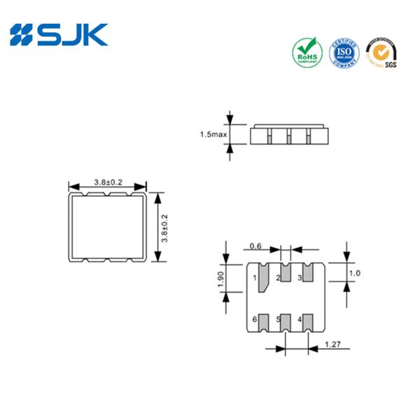 SMD DCC6 SAW Resonator 3.8 X 3.8mm For SMT Technology