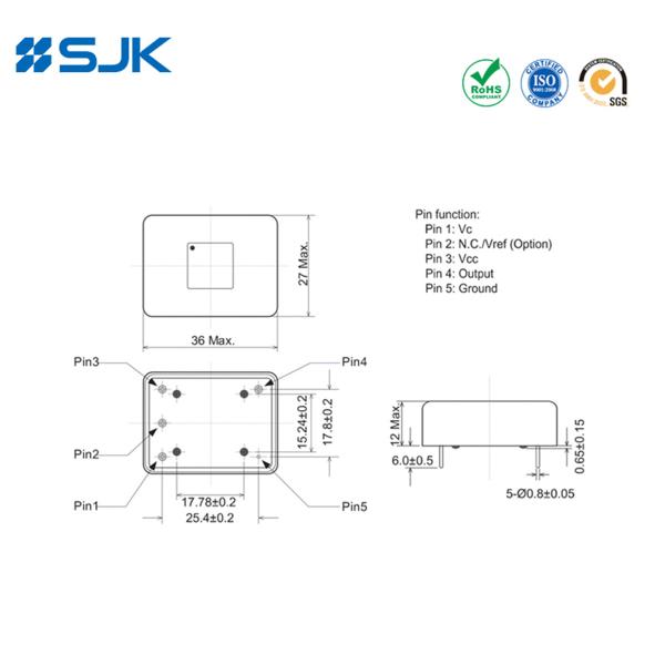 Thru-Hole OCXO With 36*27*12mm Size 5~100MHz 5V ±5ppb LVTTL